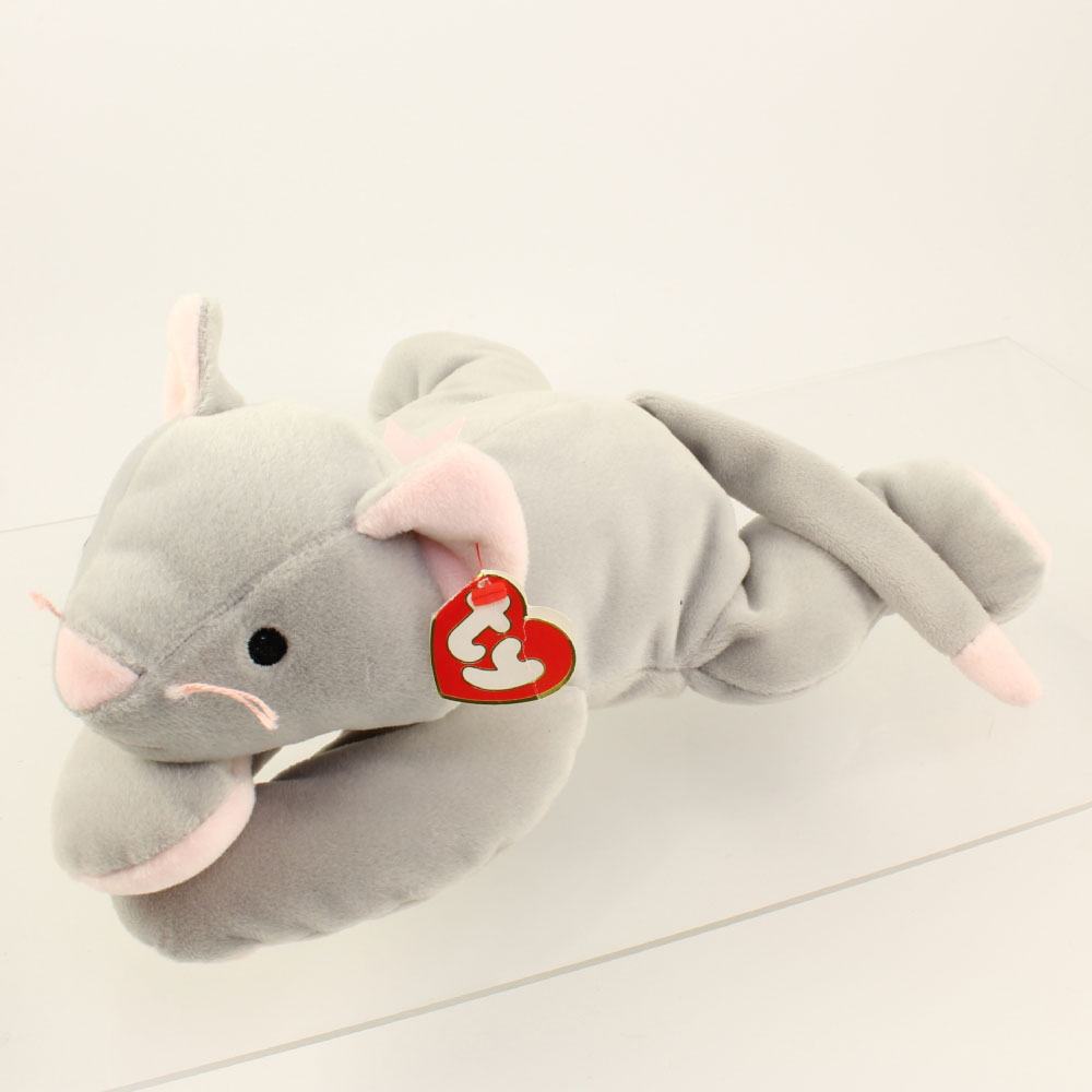 TY Pillow Pal - MEOW the Cat (Original Grey Version) (13.5 inch) (Mint ...