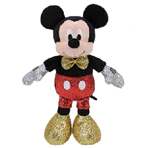 TY Beanie Baby - Disney Sparkle - MICKEY MOUSE (Sparkle - Red) (6 inch ...