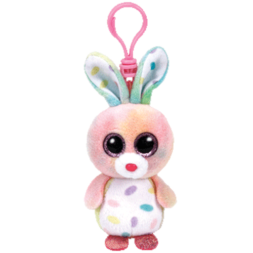 TY Beanie Boos - BUBBY the Bunny (Plastic Key Clip - 3.5 inch) (Mint ...