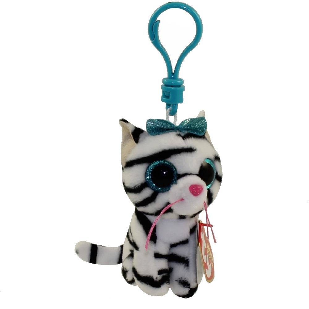TY Beanie Boos - QUINN the Cat (Plastic Key Clip - 3 inch) (Mint ...