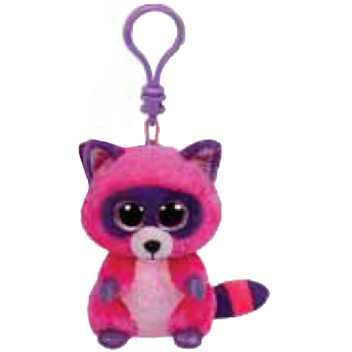 TY Beanie Boos - ROXIE the Pink Raccoon (Plastic Key Clip ...