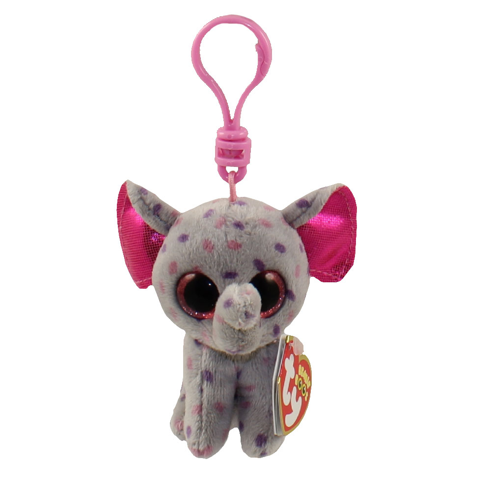 TY Beanie Boos - SPECKS the Grey Speckled Elephant (Plastic Key Clip ...