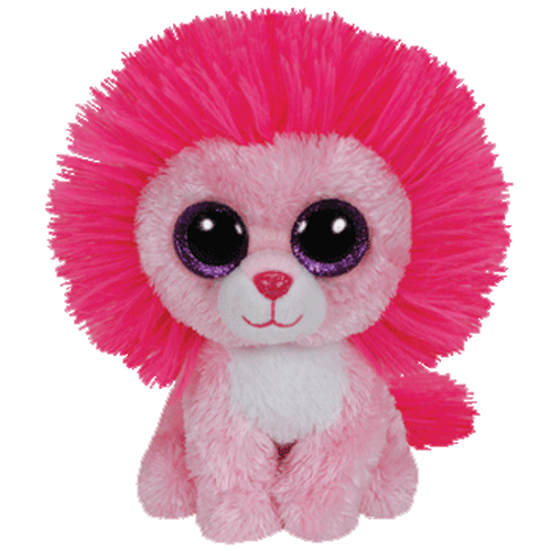 TY Beanie Boos - FLUFFY the Pink Lion (Regular Size - 6 inch - Mint ...