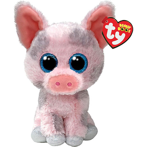 TY Beanie Boos - HAMBONE the Pink & Gray Pig (Glitter Eyes)(Regular ...