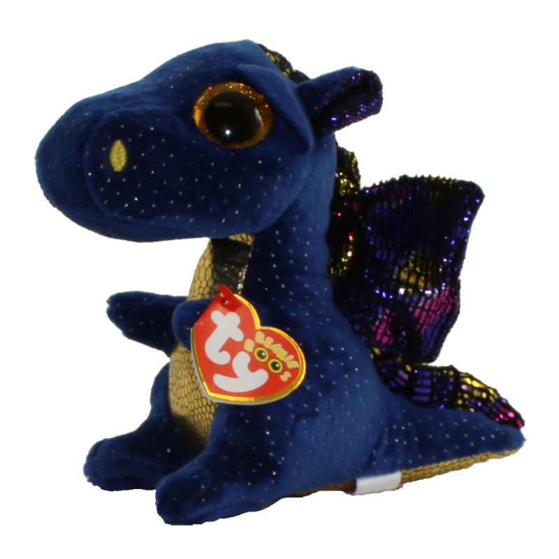 TY Beanie Boos - SAFFIRE the Blue Dragon (Regular Size - 6 inch) (Mint ...