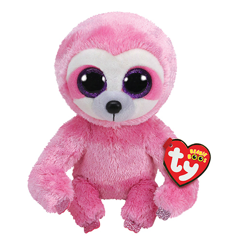 TY Beanie Boos - SIMONE the Pink Sloth (Glitter Eyes)(Regular Size - 6 ...