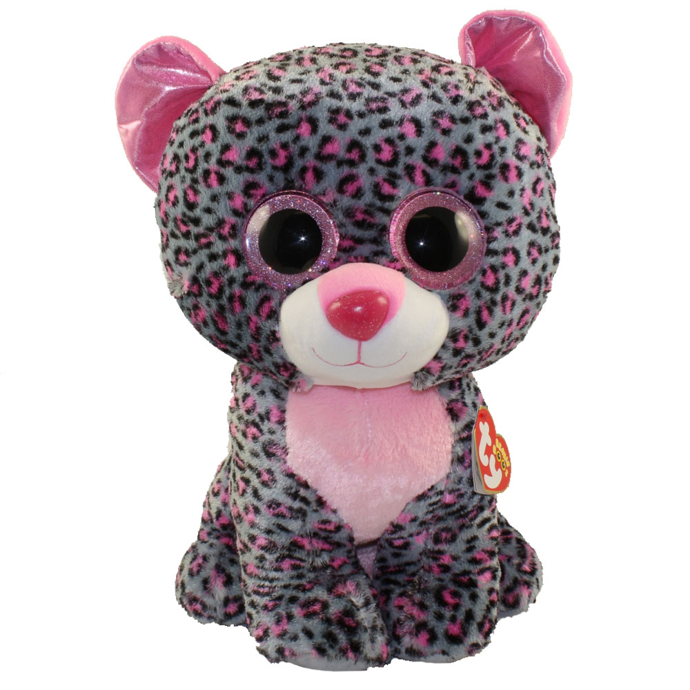 TY Beanie Boos - TASHA the Pink & Grey Leopard (LARGE Size - 17 inch ...