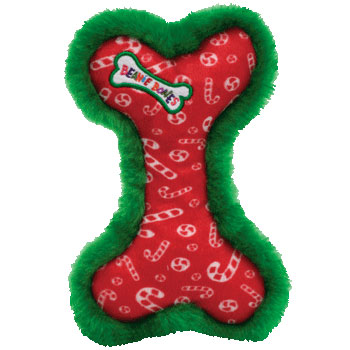 TY Bow Wow Beanie Dog Toy - CANDY CANE Bone (7 inch - New on Card ...