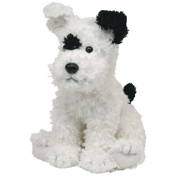 TY Classic Plush - CHIPS the Dog (White w/ Eye Patch) (9 inch) (Mint ...