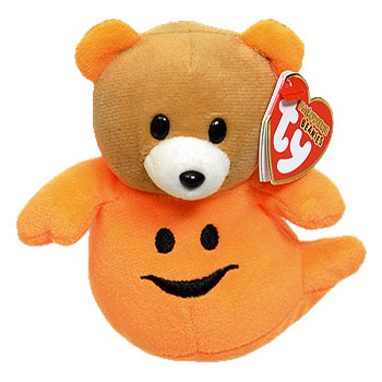 TY Halloweenie Beanie Baby - GRIZZLY the Ghost Bear (3 inch) (Mint ...