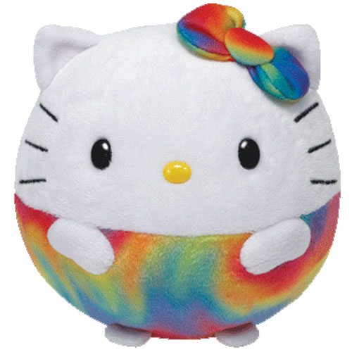 TY Beanie Ballz - HELLO KITTY (Rainbow) (LARGE - 12 inch tall) (Mint ...