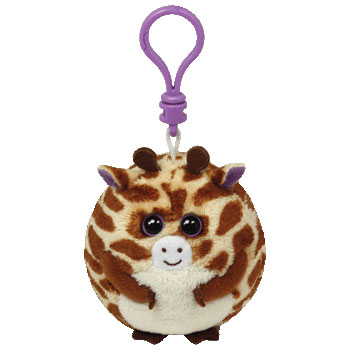 TY Beanie Ballz - TIPPY the Giraffe (Plastic Key Clip - 2.5 inch) (Mint ...