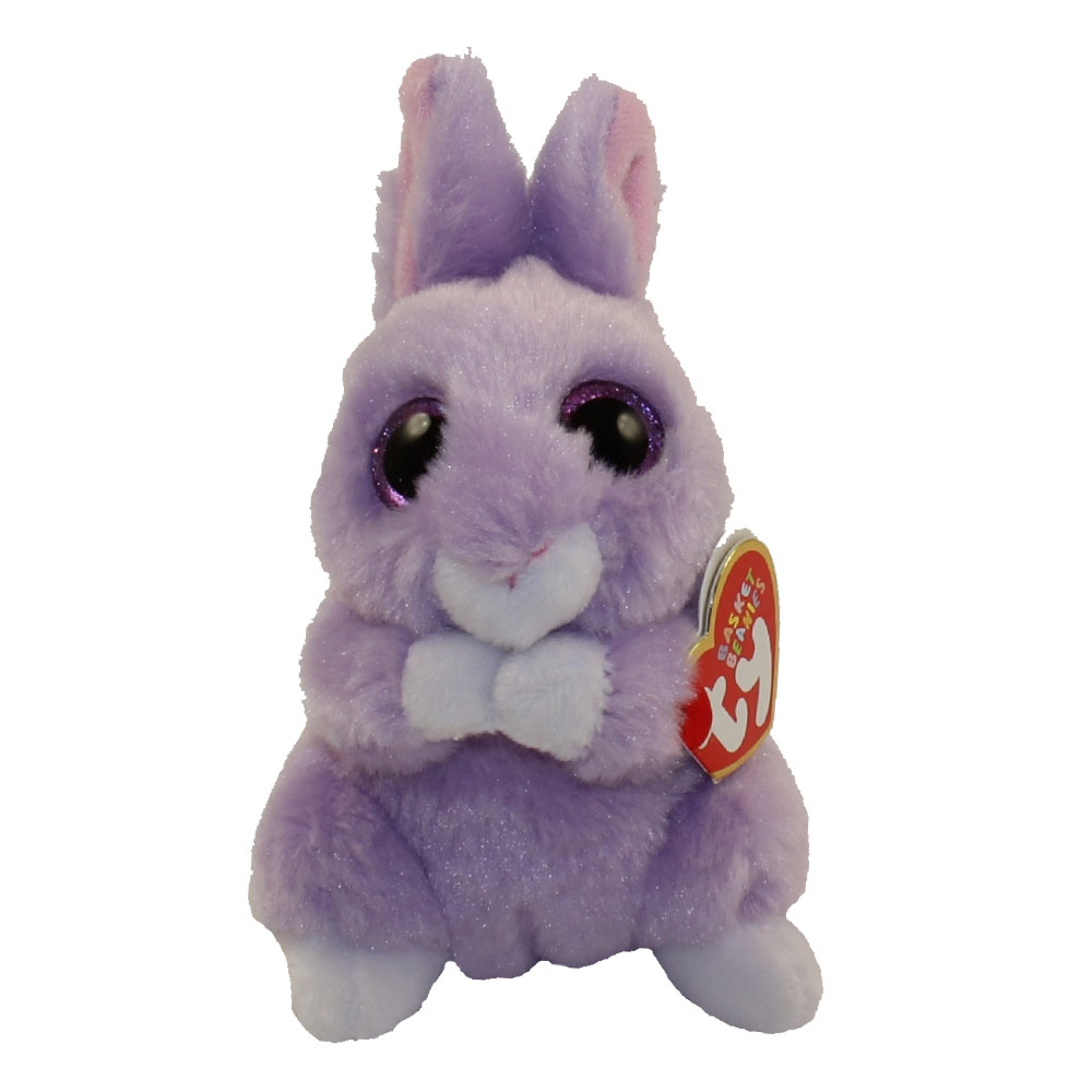 TY Basket Beanie Baby - APRIL the Purple Bunny (3 inch) (Mint ...