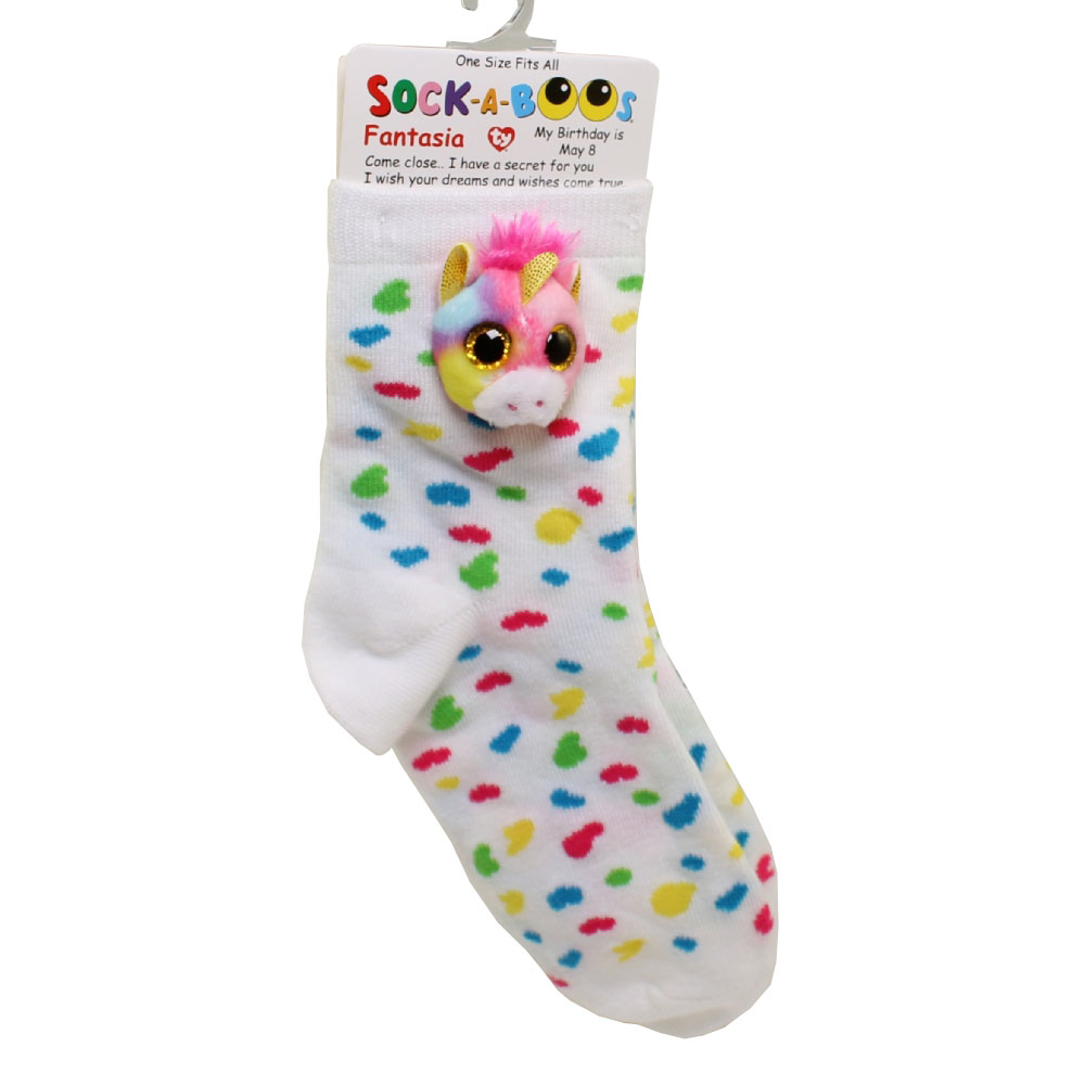 TY Fashion - Sock-A-Boos - FANTASIA the Unicorn (1 size fits all Socks ...