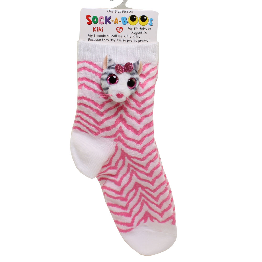 TY Fashion - Sock-A-Boos - KIKI the Cat (1 size fits all Socks) (Mint ...