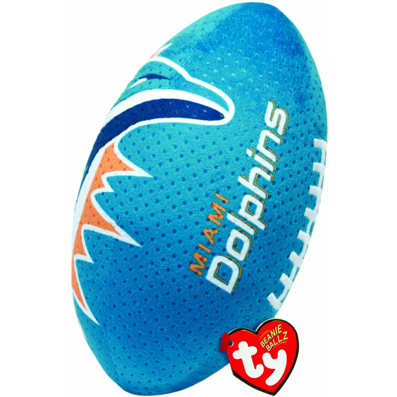 TY NFL Rush Zone Plush Football - MIAMI DOLPHINS (10 inch) (Mint ...