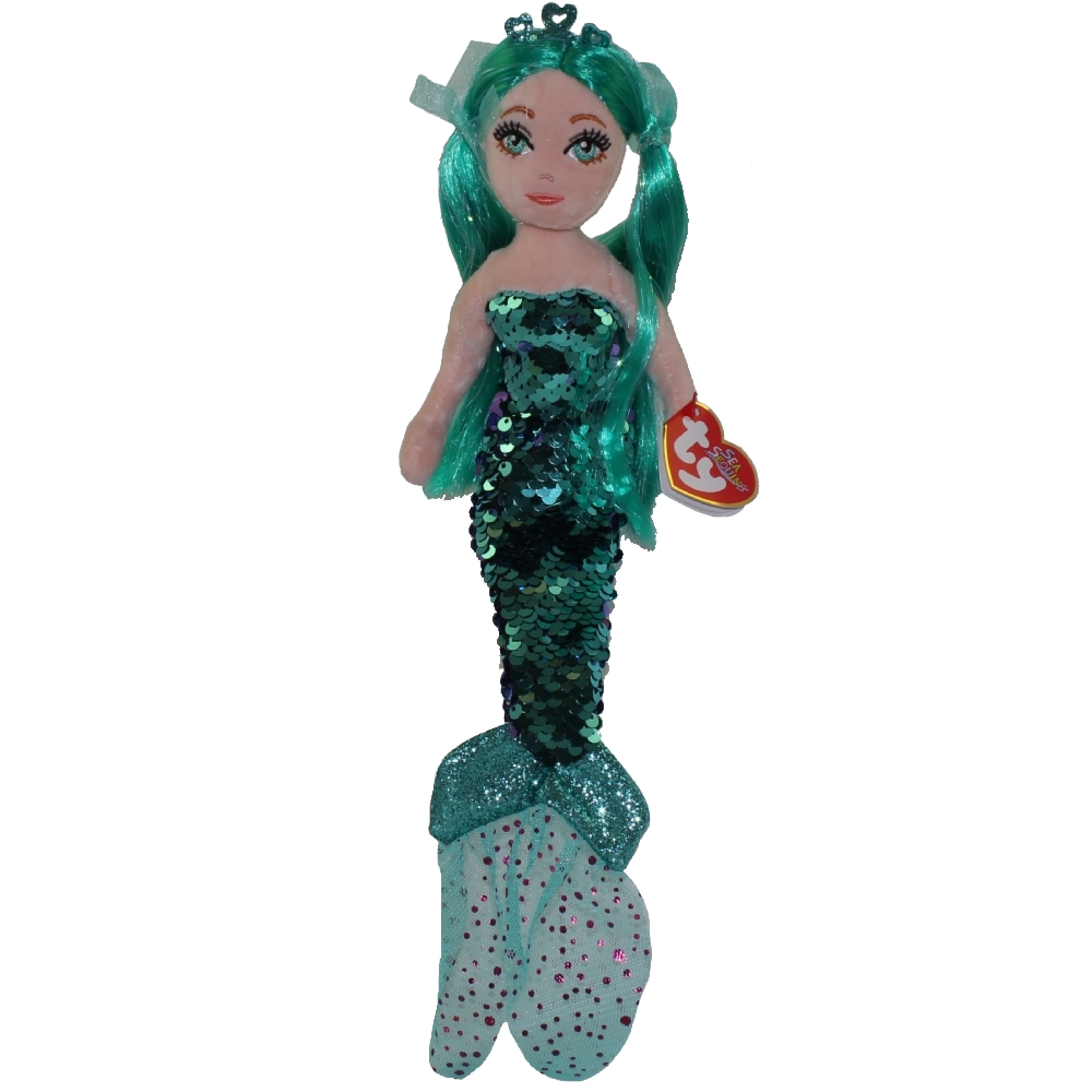 TY Sea Sequins Plush Mermaid - AZURE (Regular Size - 10 inch) (Mint ...