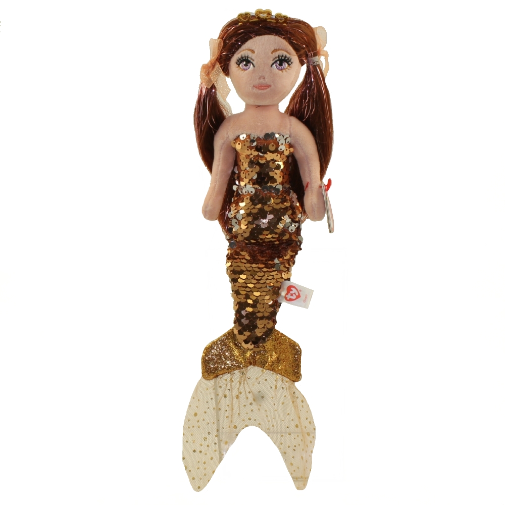 TY Sea Sequins Plush Mermaid - GINGER (Regular Size - 10 inch) (Mint ...