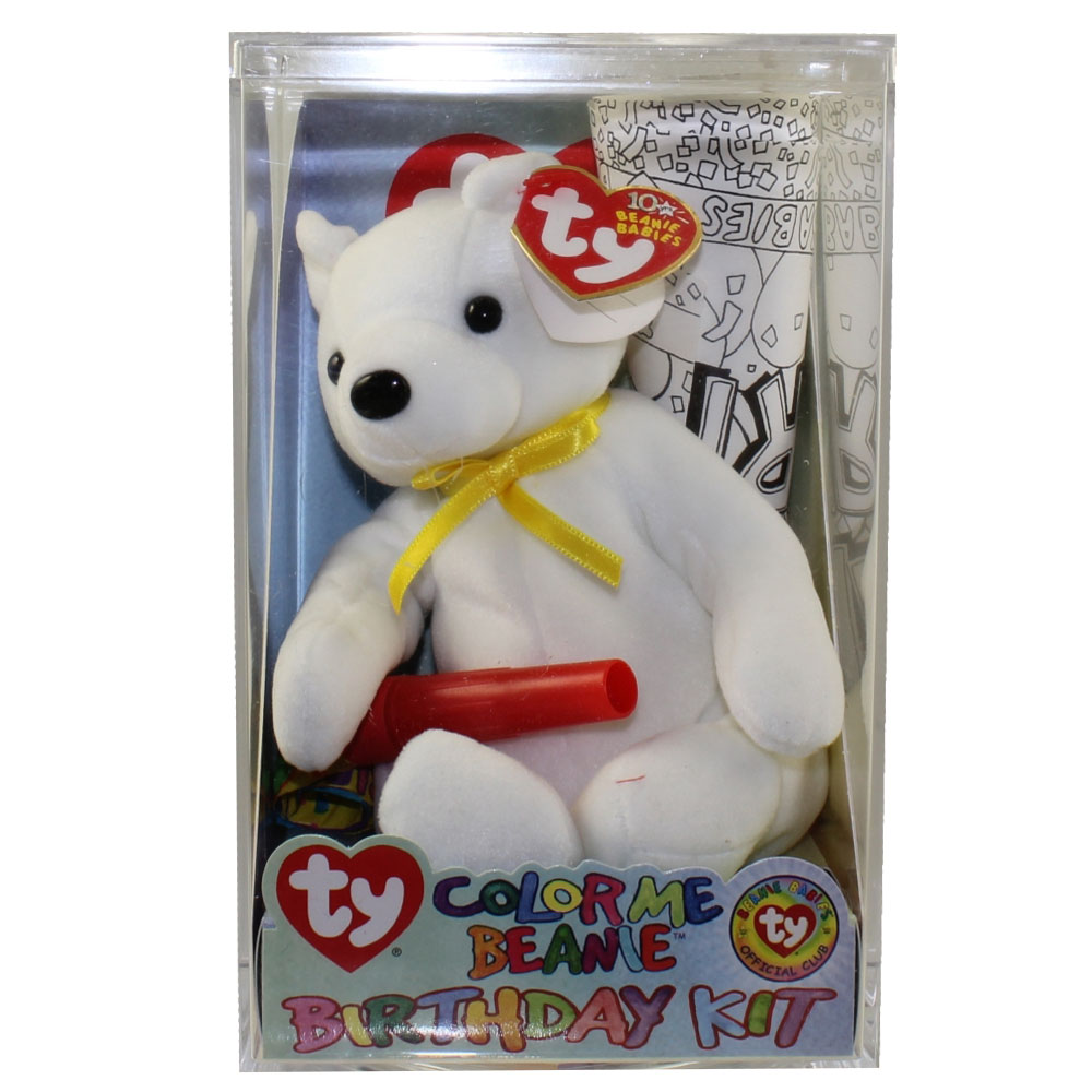 TY Beanie Baby - COLOR ME BEANIE *THE SMALL BEAR* (Complete Kit) (7.5 ...