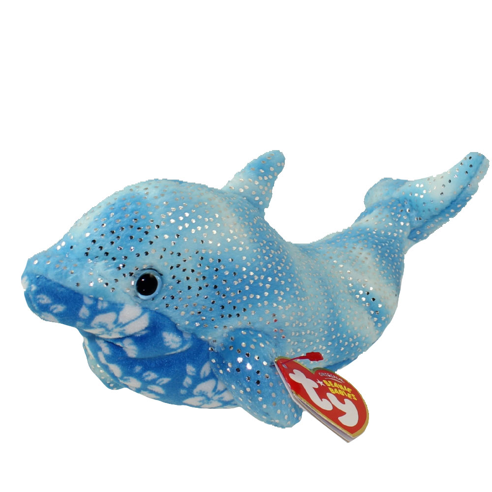 TY Beanie Baby - DOCKS the Blue Dolphin (8 inch) (Mint ...