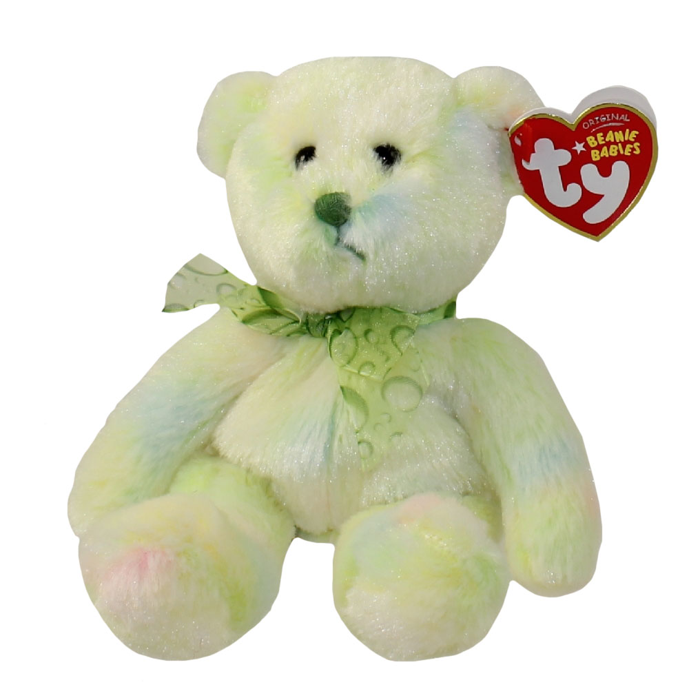 TY Beanie Baby - FLORA the Green Ty-dyed Bear (7.5 inch) (Mint ...