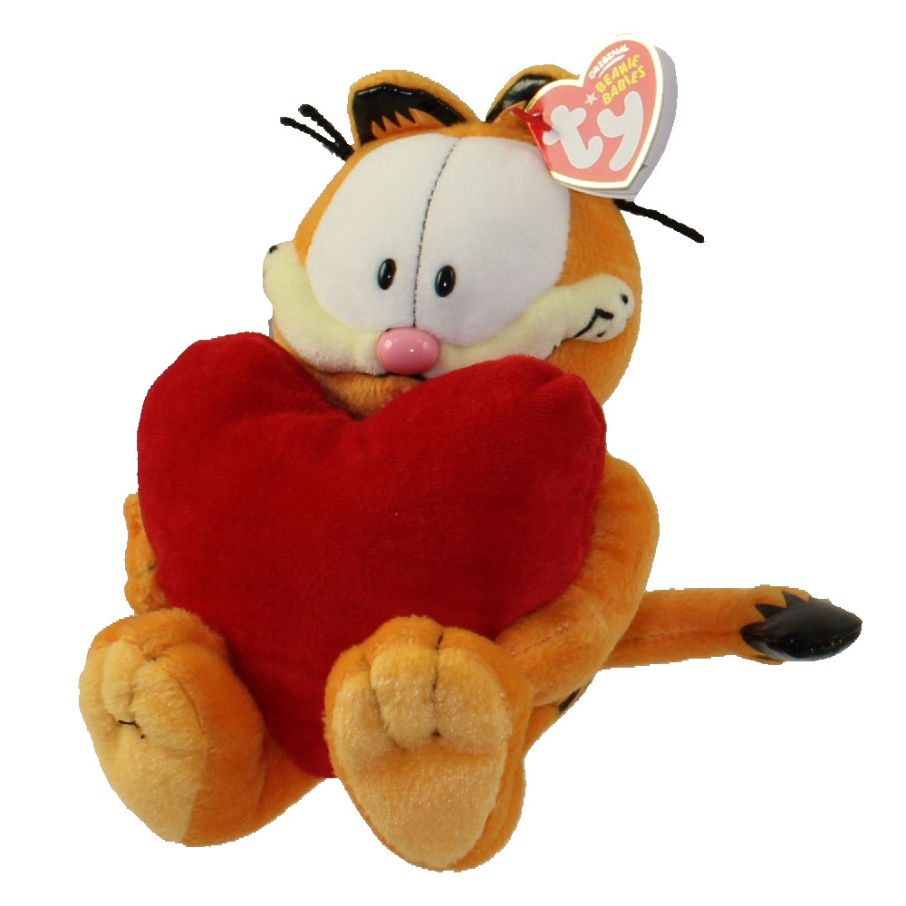 TY Beanie Baby - GARFIELD the Cat (w/ HEART) (9.5 inch) (Mint ...