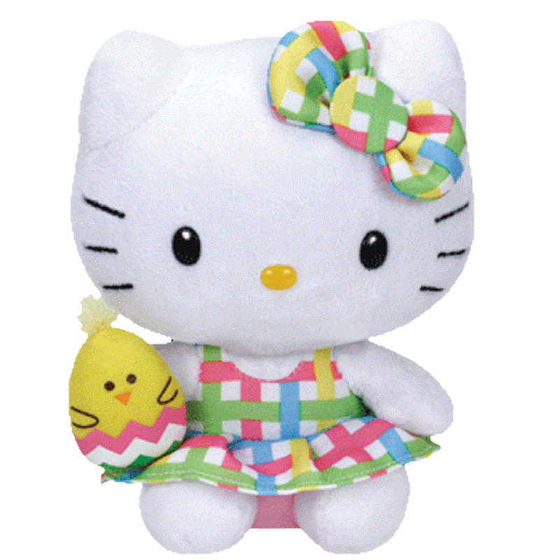 TY Beanie Baby - HELLO KITTY ( SPRING DRESS holding CHICK ) (5.5 inch ...