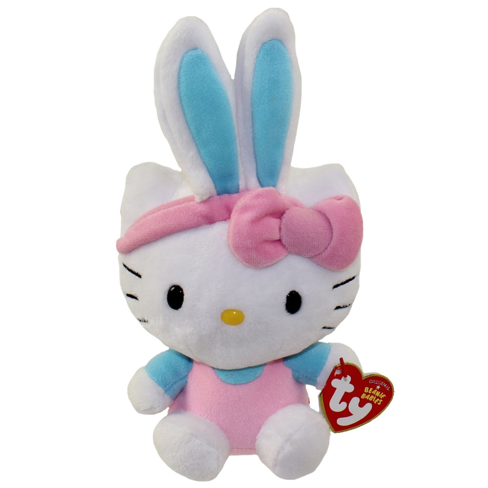 TY Beanie Baby - HELLO KITTY (Blue Ears & Pink Overalls) (8 inch) (Mint ...