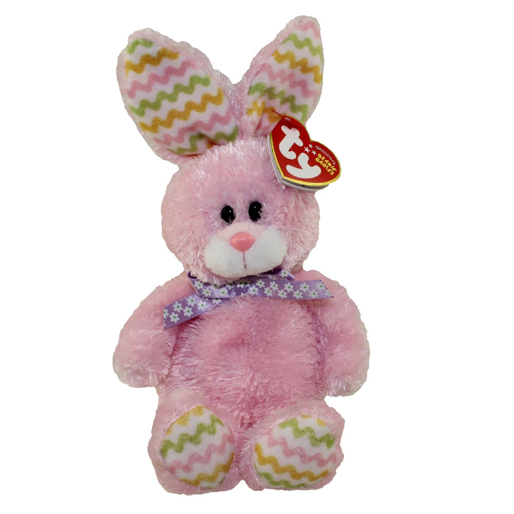 TY Beanie Baby - HOPPITY the Fuzzy Pink Bunny (8 inch) (Mint ...