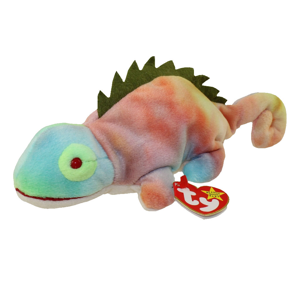 TY Beanie Baby - IGGY the Iguana (tye-dyed w/ spikes) (9.5 inch) (Mint ...