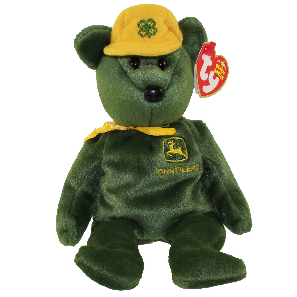 TY Beanie Baby - JOHNNY the John Deere Bear (9 inch) (Mint ...