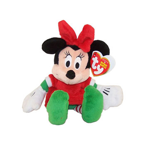 TY Beanie Baby - Disney - MINNIE MOUSE (Holiday Dress) (7 inch) (Mint ...