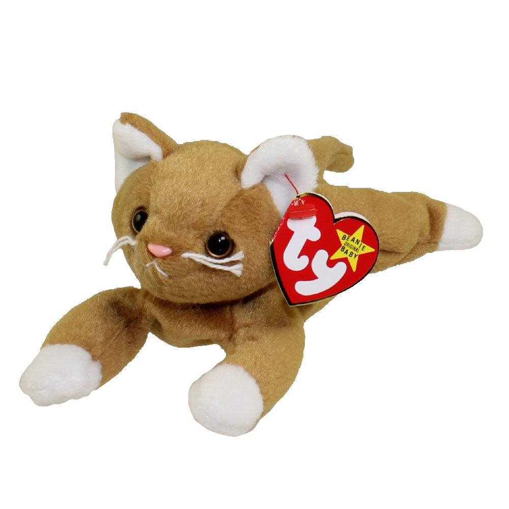 TY Beanie Baby - NIP the Gold Cat (White Paws) (7.5 inch) (Mint ...