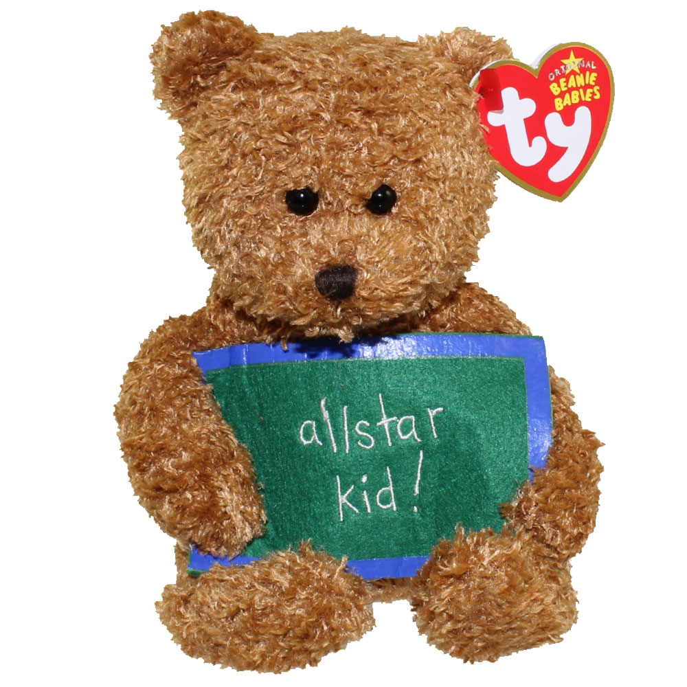 TY Beanie Baby - SCHOOL ROCKS the Bear (Allstar Kid!) (6 inch) (Mint ...