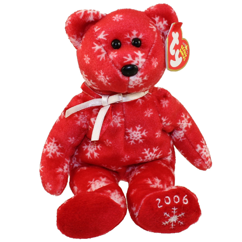 TY Beanie Baby - SNOWBELLES the Bear (Red Version) (9 inch) (Mint ...
