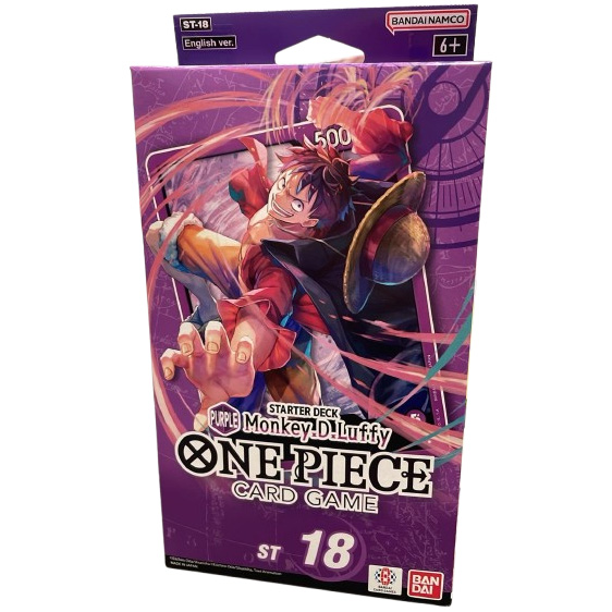 Bandai One Piece Cards - Starter Deck ST-18 - PURPLE MONKEY D. LUFFY (50-Card Deck) (New ...