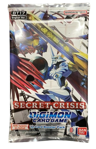 Digimon English Trading Card Game - Secret Crisis BT17 - BOOSTER PACK (12 Cards) (New ...