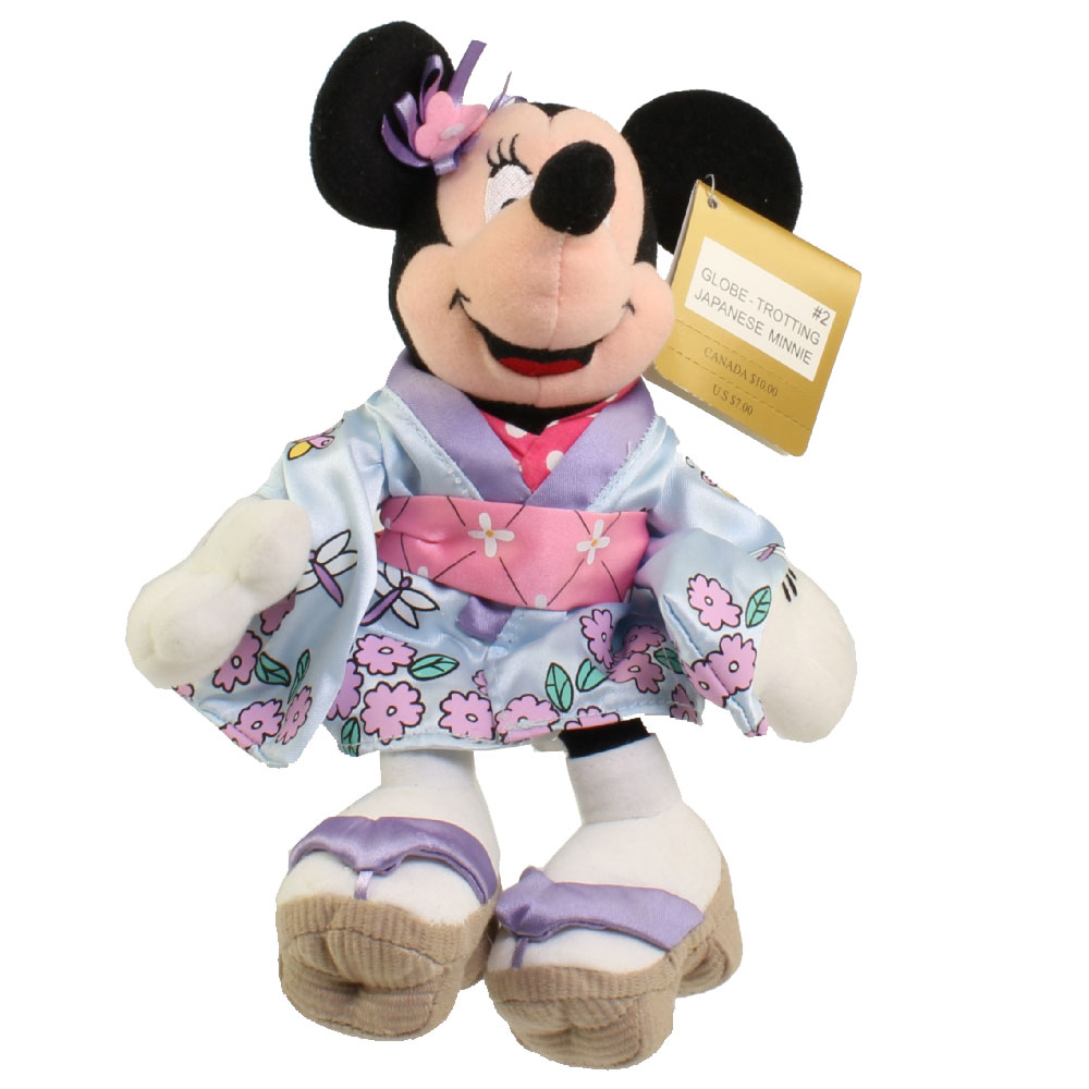 Disney Bean Bag Plush - JAPANESE MINNIE with BLUE KIMONO (Mickey Mouse ...
