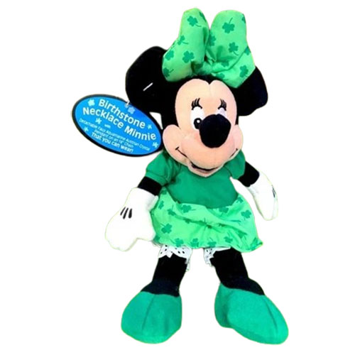 Disney Bean Bag Plush - MARCH MINNIE MOUSE w/ Birthstone Necklace ...