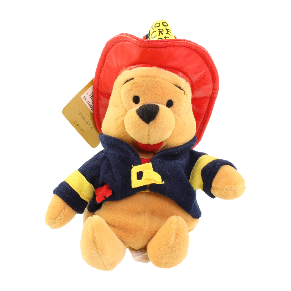 Disney Bean Bag Plush - FIREMAN POOH (Winnie the Pooh) (8 inch) (Mint ...