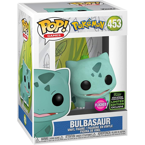 Funko POP! Games - Pokemon Vinyl Figure - BULBASAUR (Flocked) #453 ...