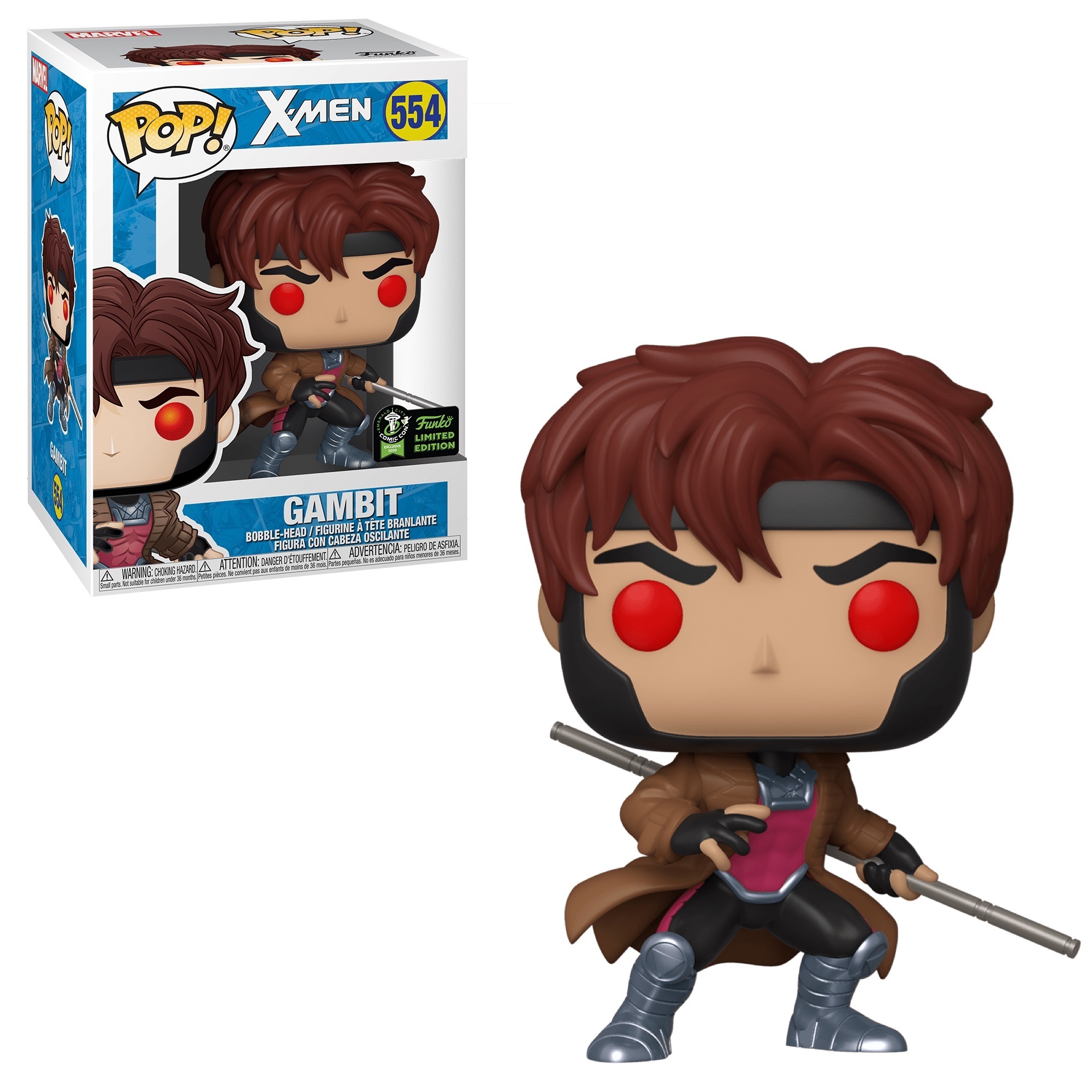 Funko POP! Vinyl Figure - Gambit (with Bo-Staff) (ECCC) (Mint ...