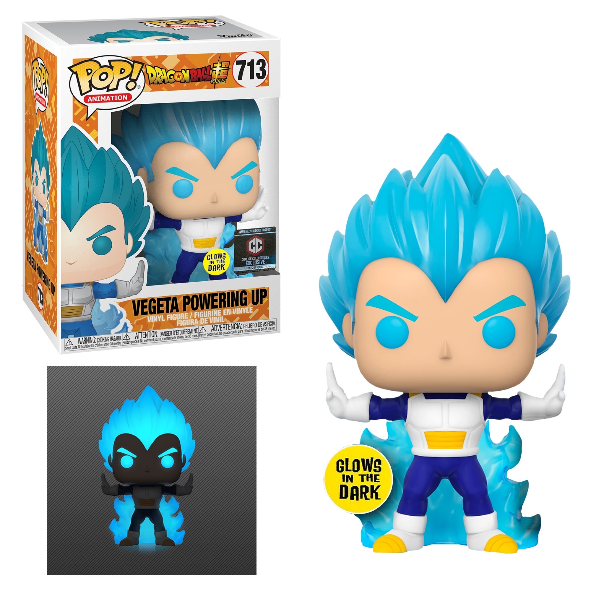 Funko POP! Vinyl Figure - Vegeta (Powering Up) (Glow in the Dark) (Mint ...