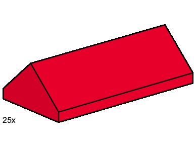 LEGO - 2x4 Ridge Roof Tiles Steep Sloped Red 3445 - (New & Sealed ...