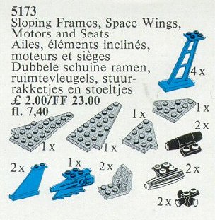 LEGO - Space Wings, Sloping Frames, Space Motors and Seats 5173 - (New ...