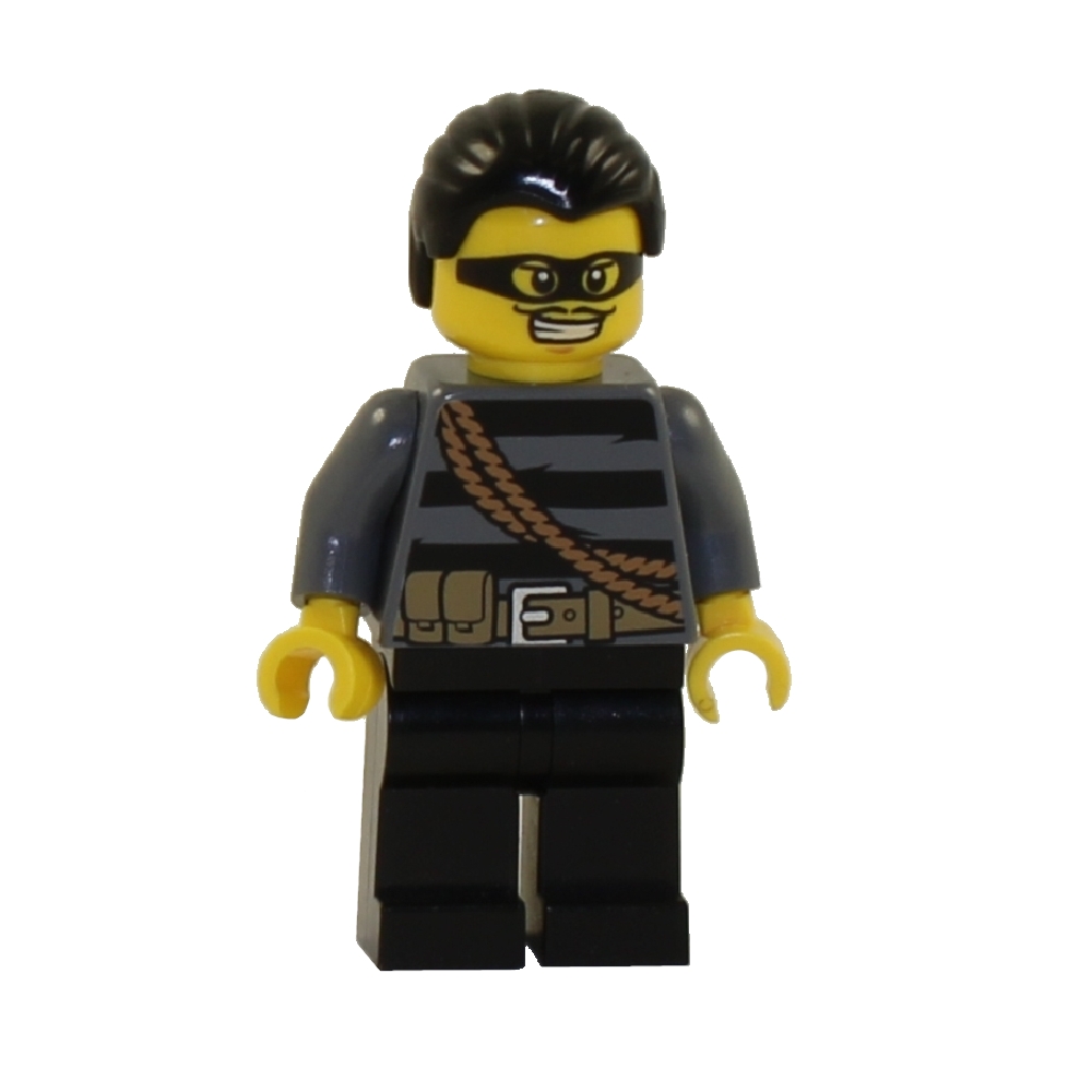 LEGO Minifigure - City - BURGLAR (Black Hair & Mask) (Mint ...