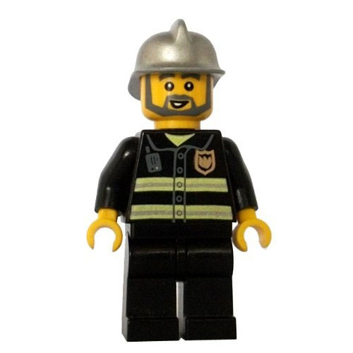 LEGO Minifigure - City - FIREFIGHTER (Gray Beard) (Mint ...
