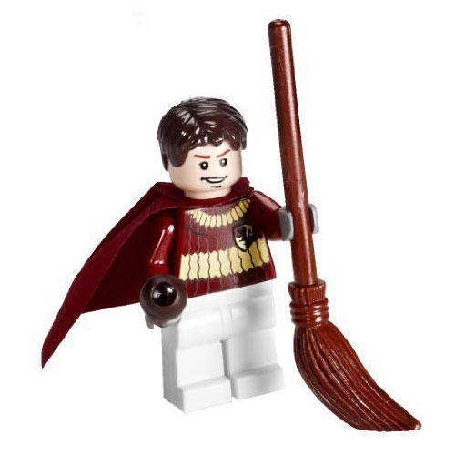 LEGO Minifigure - Harry Potter - OLIVER WOOD with Broom & Club (Mint ...