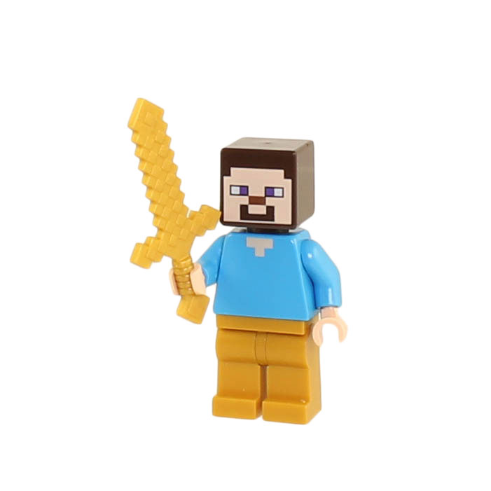 LEGO Minifigure - Minecraft - STEVE with Gold Legs and Golden Sword ...