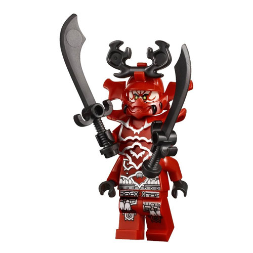 LEGO Minifigure - Ninjago - GENERAL KOZU with 2 Swords (Red) (Mint ...